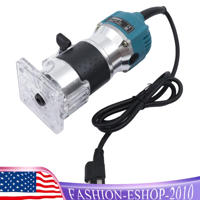 ELECTRIC COMPACT ROUTER Wood Trimmer Router Tool with 6 Variable Speed ...