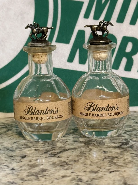 2X (TWO) MINIATURE Blantons Single Barrel Bourbon Whiskey Bottle 50ml ...