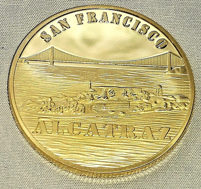 GOLDEN GATE BRIDGE Gold Coin San Francisco Alcatraz Prison Americana ...