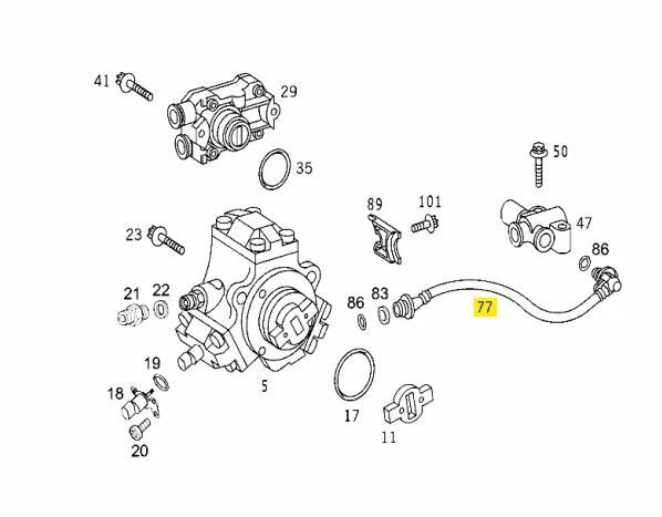 A6110703532 MERCEDES 611 Line Shut-Off Valve At High Pressure Pump ...
