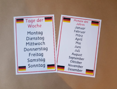 GERMAN DAYS OF the Week, Months of the Year MFL, KS2/KS3/KS4, teaching ...