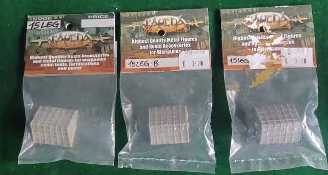 BAUEDA WARGAMES 15 mm römische Legionärszelte × 3 Harz brandneu EUR 4 ...