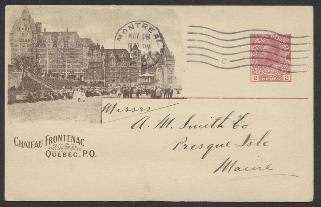 1920 CPR 69C 2c Admiral Sepia View Card Chateau Frontenac Freight ...