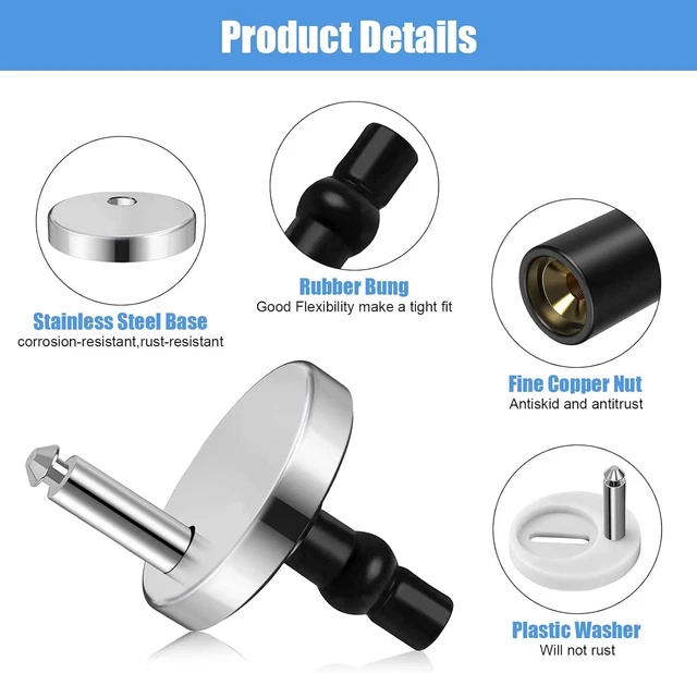 TOILET SEAT FITTINGS, 2 Packs Quick Release Fixings 45mm... £7.94 ...