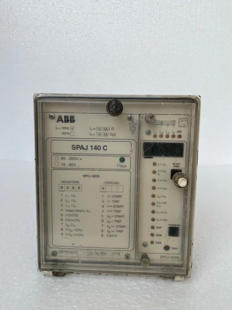 ABB SPAJ 140C Over Current & Earth Fault Relay #2 £195.59 - PicClick UK