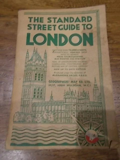 THE STANDARD STREET Guide to London Geographers Map Co Ltd Alphabetical ...