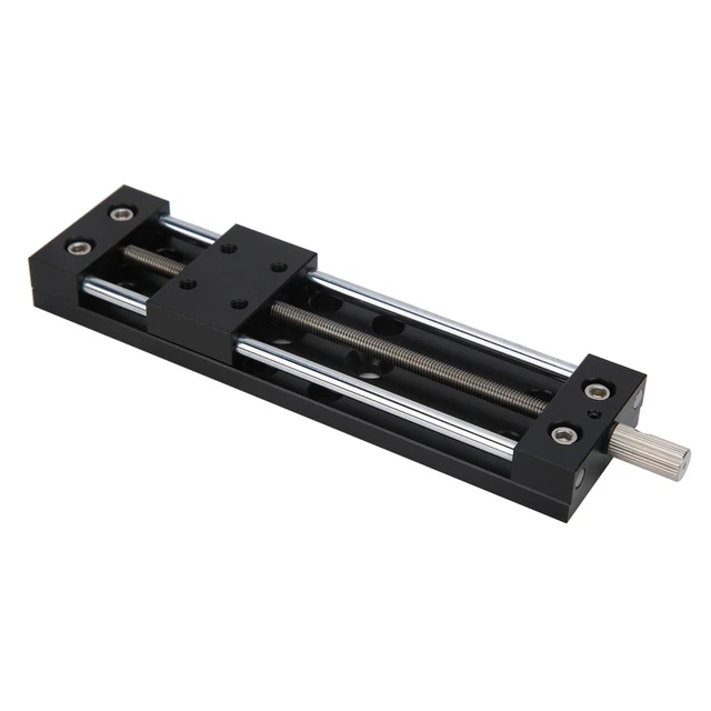 SLIDING STAGE PLATFORM X Dovetail Guide Linear Table With Gear Rotating ...