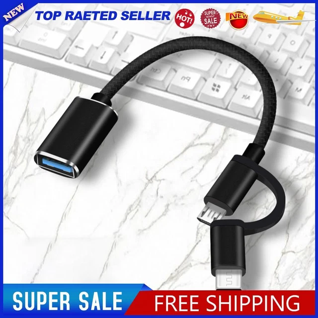 TYPE-C &MICRO USB To USB OTG Adapter Cables Portable 2 in 1 Mobile ...