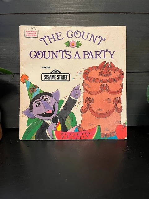 SESAME STREET &THE Count -Count's a Party" Vintage child's book with ...