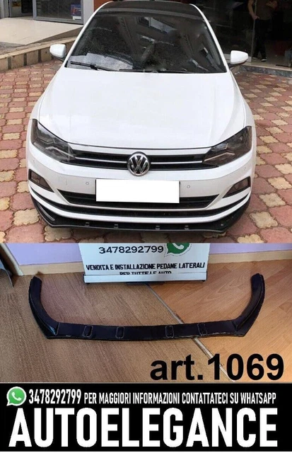 VW POLO AW1 Sous Pare-Choc Avant Lame Abs Lame De Pare-Chocs Noir Brillant .- EUR 169,00 ...