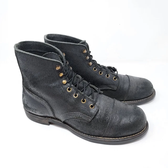 RED WING X Wrenchmonkees 4545 Iron Ranger Black Spitfire EU 41.5 UK 7.5 ...