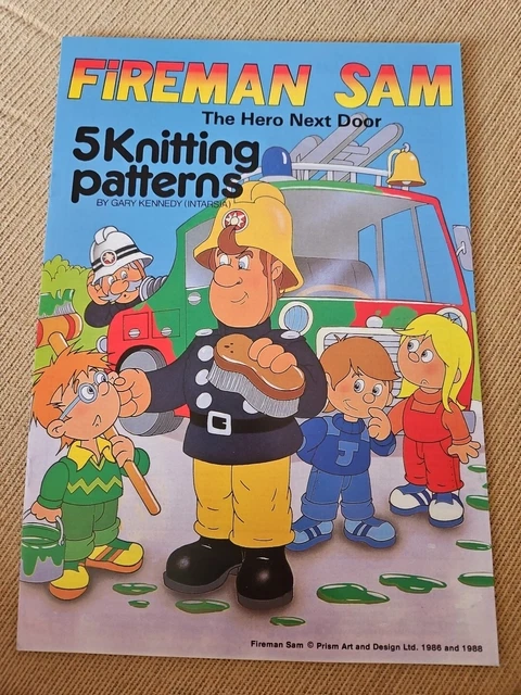 FIREMAN SAM 5 Knitting Patterns By Gary Kennedy Intarsia £5.00 ...