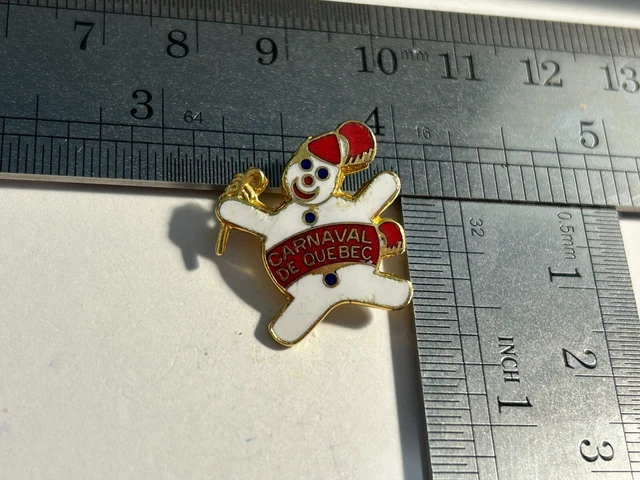 VINTAGE CARNAVAL DE Quebec Winter Carnival Bonhomme Lapel Pin Pinback ...