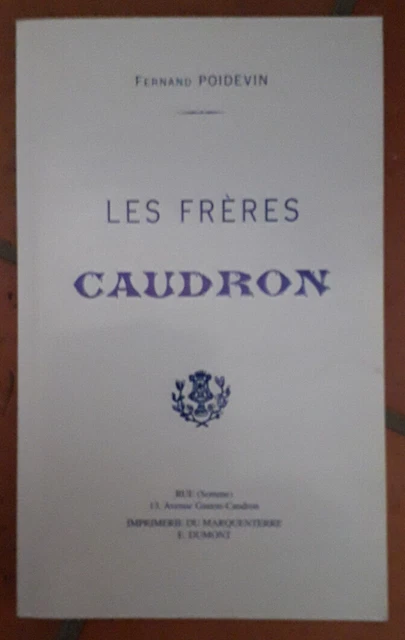 AVIATION: LES FRERES Caudron-Fernannd Poidevin-Reedition Contemporaine ...