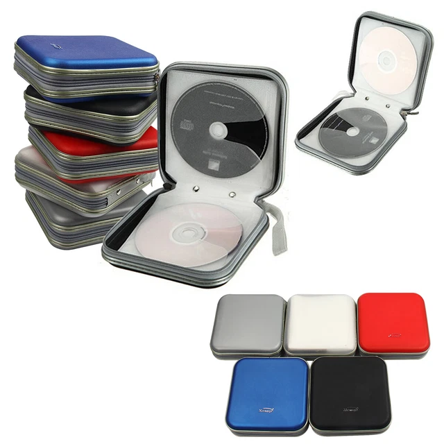 CD CAS DE Stockage 40 Media Disc Étui CD/DVD/VCD Boîtier de Rangement ...