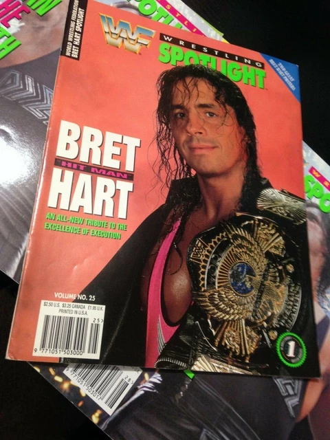 WWF WWE WRESTLING Spotlight Magazine 1994 Vol 25 Bret Hart + Poster £19 ...