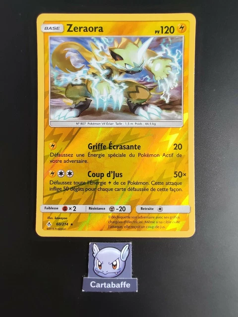 CARTE POKÉMON ZERAORA 60/214 Reverse SL10 Alliance Infaillible EUR 4,85 - PicClick FR