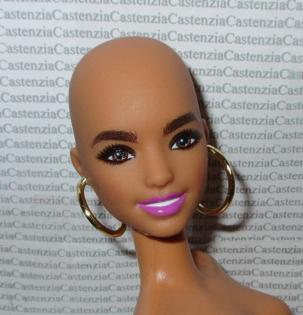 C47) NUDE BARBIE Bald Fashionista 150 Brown Eyes Pizzazz Mattel Doll ...