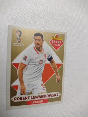 PANINI EXTRA STICKER FIFA WORLD CUP QATAR 2022 Robert LEWANDOWSKI GOLD ...
