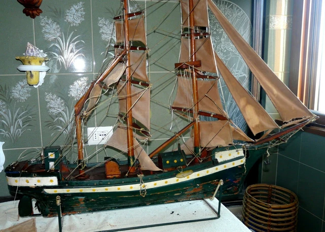 NAVE VELIERO AMERIGO Vespucci modellino grande dimensioni cm 125x90x25 ...