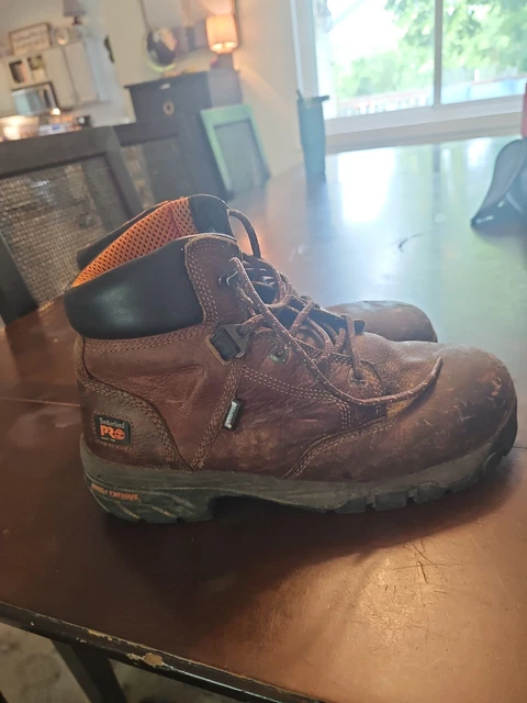TIMBERLAND PRO MEN'S Boots,Brown, size 10 W, Helix, Alloy Safety Toe ...