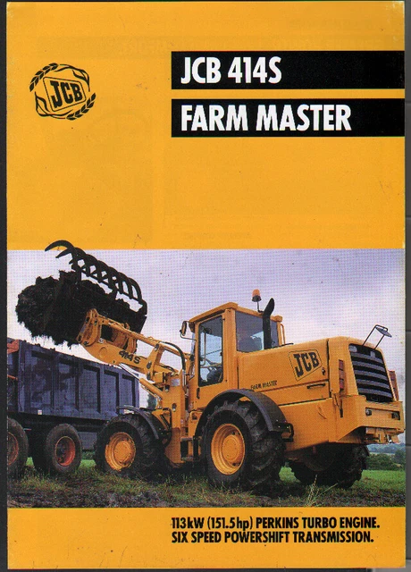 JCB &414S& FARM Master Wheel Loader Brochure Leaflet £4.50 - PicClick UK