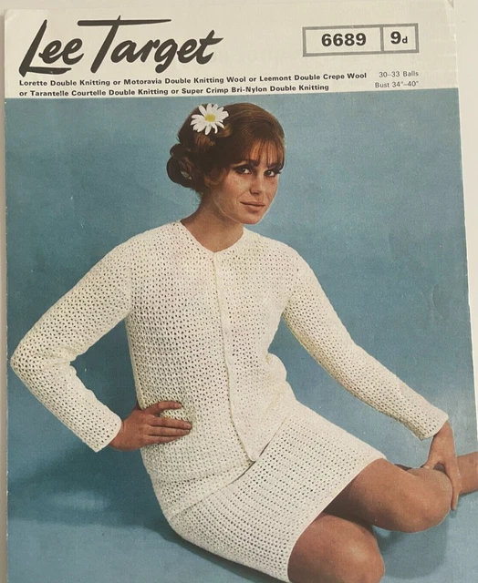 LADIES LACE PATTERNED suit CROCHET PATTERN Jacket and skirt Lee Target ...