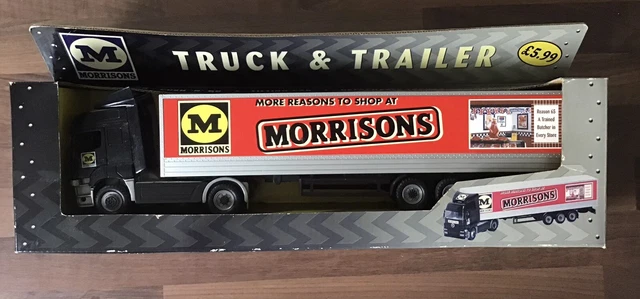 VINTAGE MORRISONS TRUCK and Trailer Push & Go Toy Model £35.00 ...