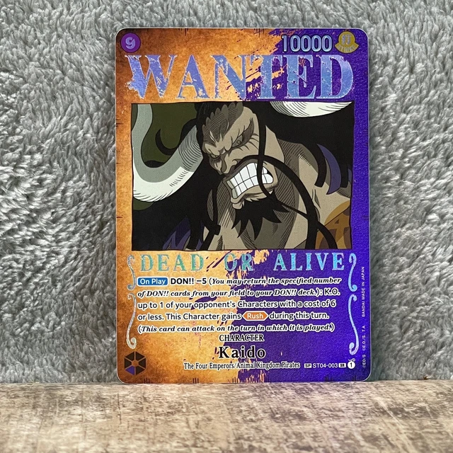 ONE PIECE TCG- Kaido ST04-003 SR Wanted Poster Pillar Of Strength ...