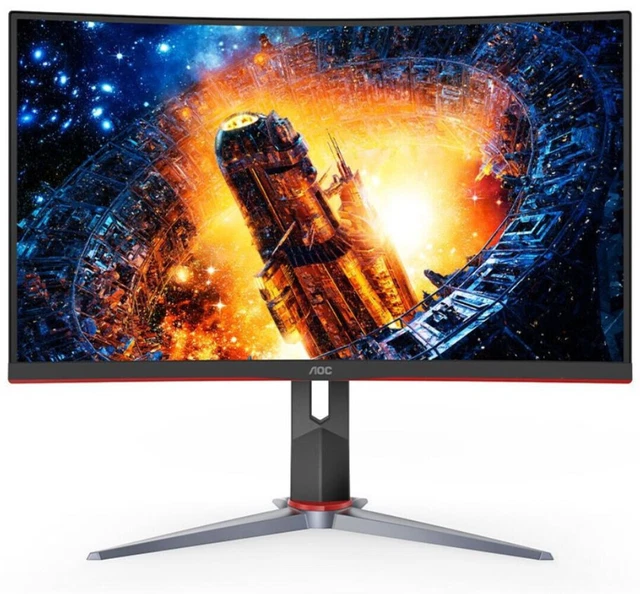 AOC 31.5' CURVED 1ms 165Hz Full HD FreeSync Ultra Narrow Border Gaming ...