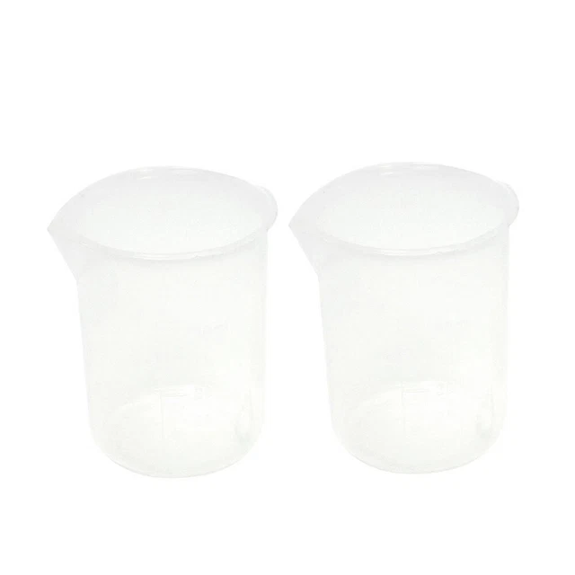 50ML GRADUATED BEAKER Clear Plastic Measuring Cup for Lab 2 Pcs $8.17 ...