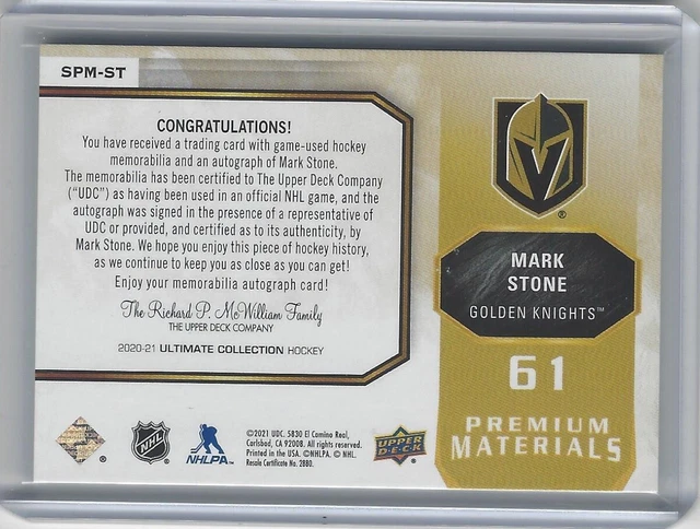 20-21 ULTIMATE COLLECTION MARK STONE Signature Premium Materials Auto ...