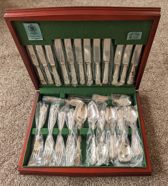 ARTHUR PRICE (JOHN Turton Collection) 44 Piece Silver Plated Canteen of ...