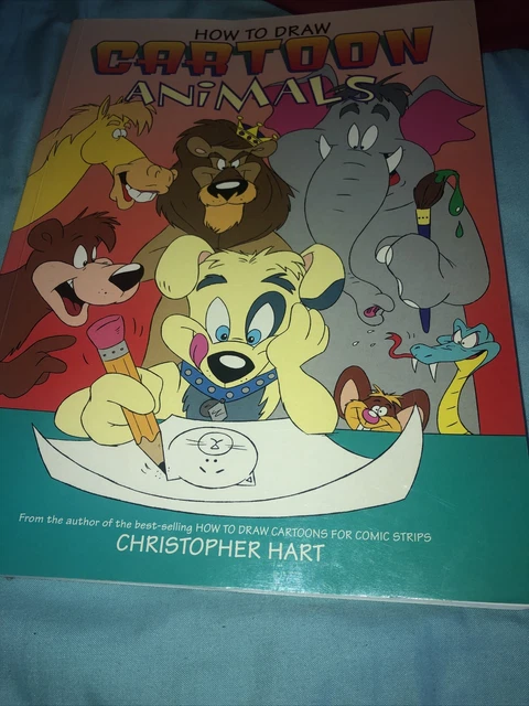 HOW TO DRAW Cartoon Animals by Christopher Hart (1995, Trade Paperback ...
