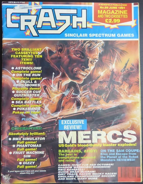 CRASH ZX SPECTRUM Magazine No.89 JUNE 1991 £5.00 - PicClick UK