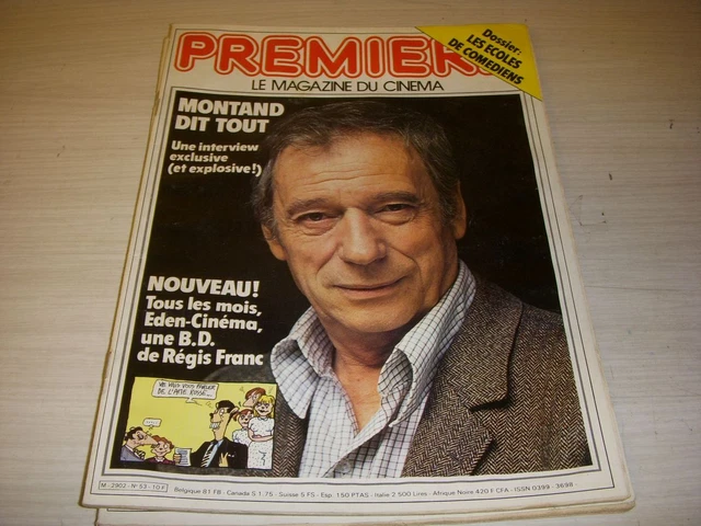 CINEMA PREMIERE 053 08.1981 Yves MONTAND Jessica LANGE Christian ...
