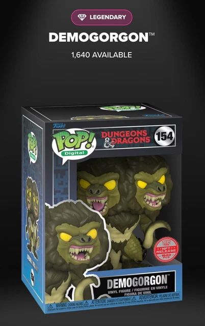FUNKO POP! DIGITAL Dungeons & Dragons S1 Demogorgon 154 Legendary only ...