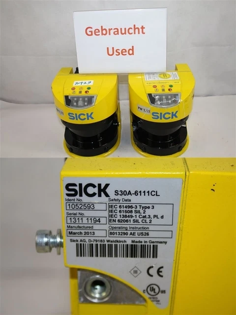SICK S30A-6111CL SCANNER Laser 1052593 Safety Laser État Parfait EUR 2.379,33 - PicClick FR