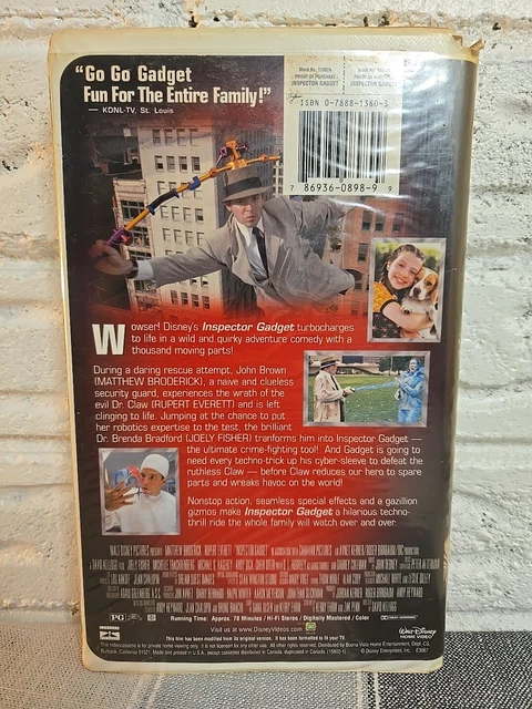 INSPECTOR GADGET VHS Mathew Broderick Rupert Everett Clamshell Case $4. ...