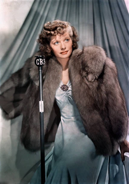 RADIO ACTRESS LUCILLE Ball poses for a color portrait Lucille Ba 1940s ...