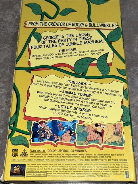GEORGE OF THE Jungle - Animal Power (VHS, 1993) Hard To Find! ***TESTED ...
