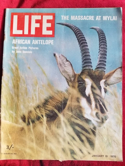 LIFE MAGAZINE JANUARY 19 1970 African Antelope/John Dominis/Massacre at ...