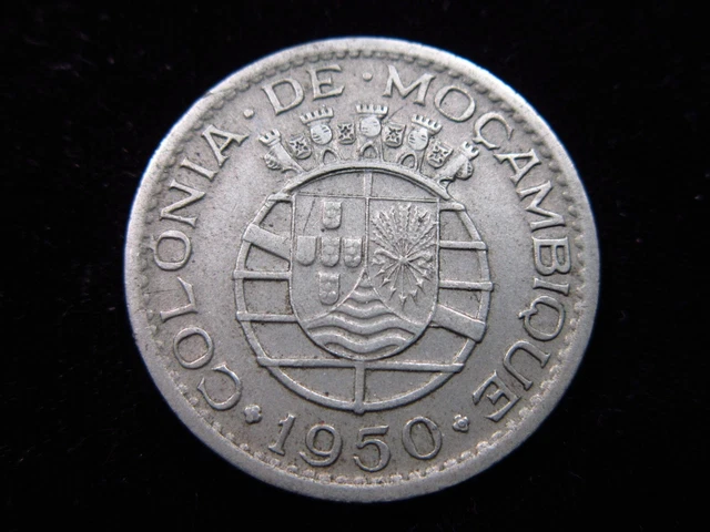 MOZAMBIQUE 1 ESCUDOS 1950 Portuguese Colonia De Mocambique 1546# Money ...