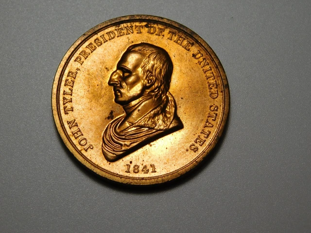 VINTAGE COIN TOKEN Medal John Tyler President Of The United States £31. ...