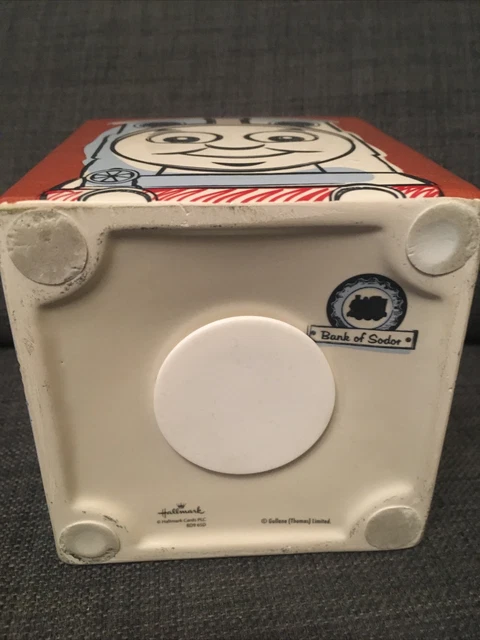 THOMAS THE TANK Engine Train Bank Of Sodor Hallmark Ceramic Piggy Bank ...