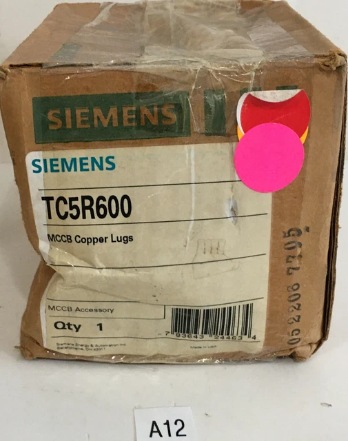*NEW-OPEN-BOX* SIEMENS TC5R600 MCCB Copper Lugs + *Warranty* $140.00 ...