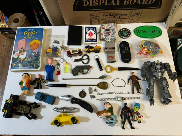 JUNK DRAWER LOT Toys Knives Stuff Grandmas Junk Random Household Items ...