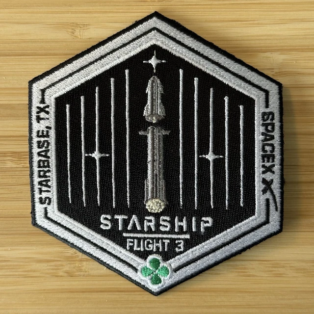 AUTHENTIC SPACEX STARSHIP TEST FLIGHT 3 - Employee Mission Patch £133. ...