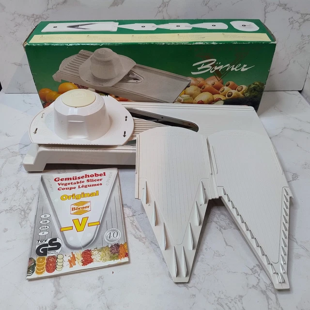 BORNER GOURMET V Slicer Original German Fruit Vegetable VTG White ...