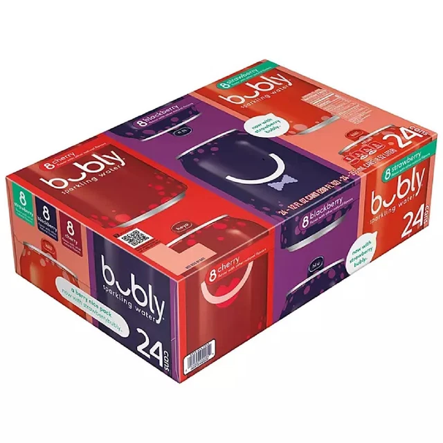 BUBLY BERRY SPARKLING Water Variety Pack (12 fl. oz., 24 pk.) $28.99 ...